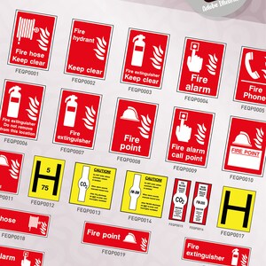 Fire Safety Vector Bundle Fire Exit Fire Signage Fire Point Fire Action ...