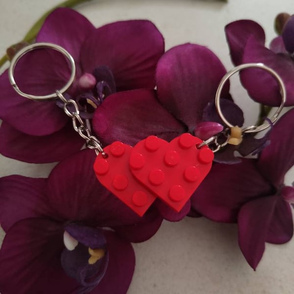 Lego® Heart Keychain - Etsy