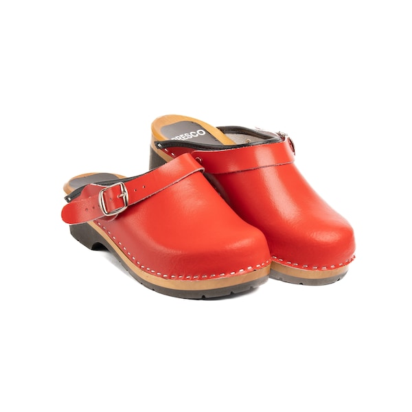 Red Clogs - Etsy