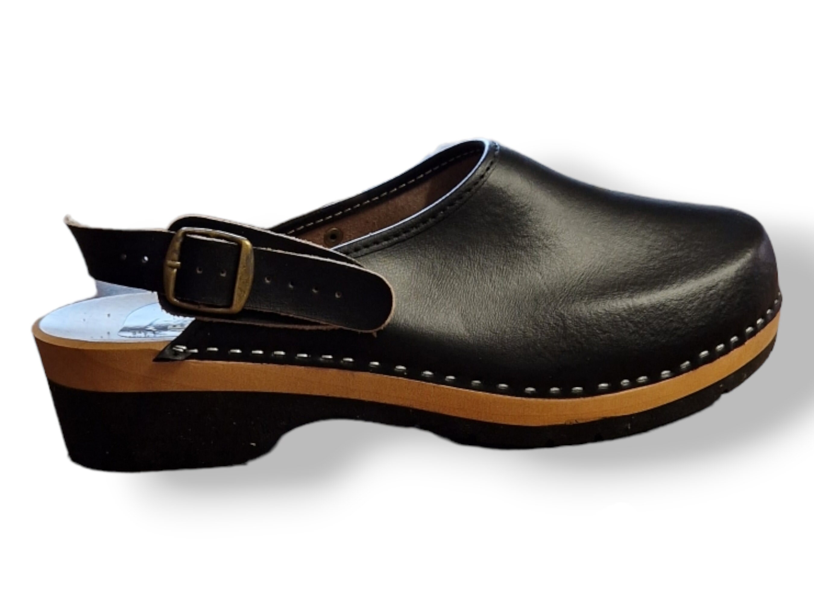 Victoria Black Clogs Handmade Wooden Clogs Swedish Clogs - Etsy