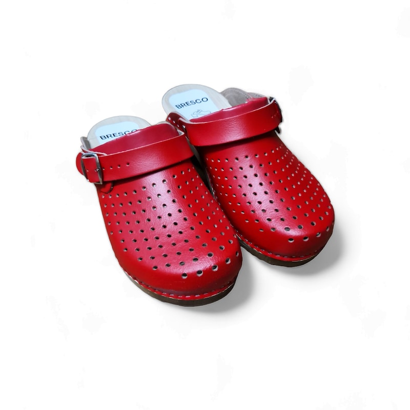 Red Clogs - Etsy
