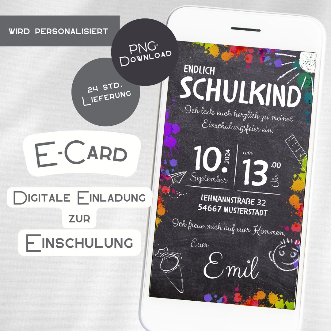 Invitation to School Digital E-card Invitation Card Back to School Boy ...