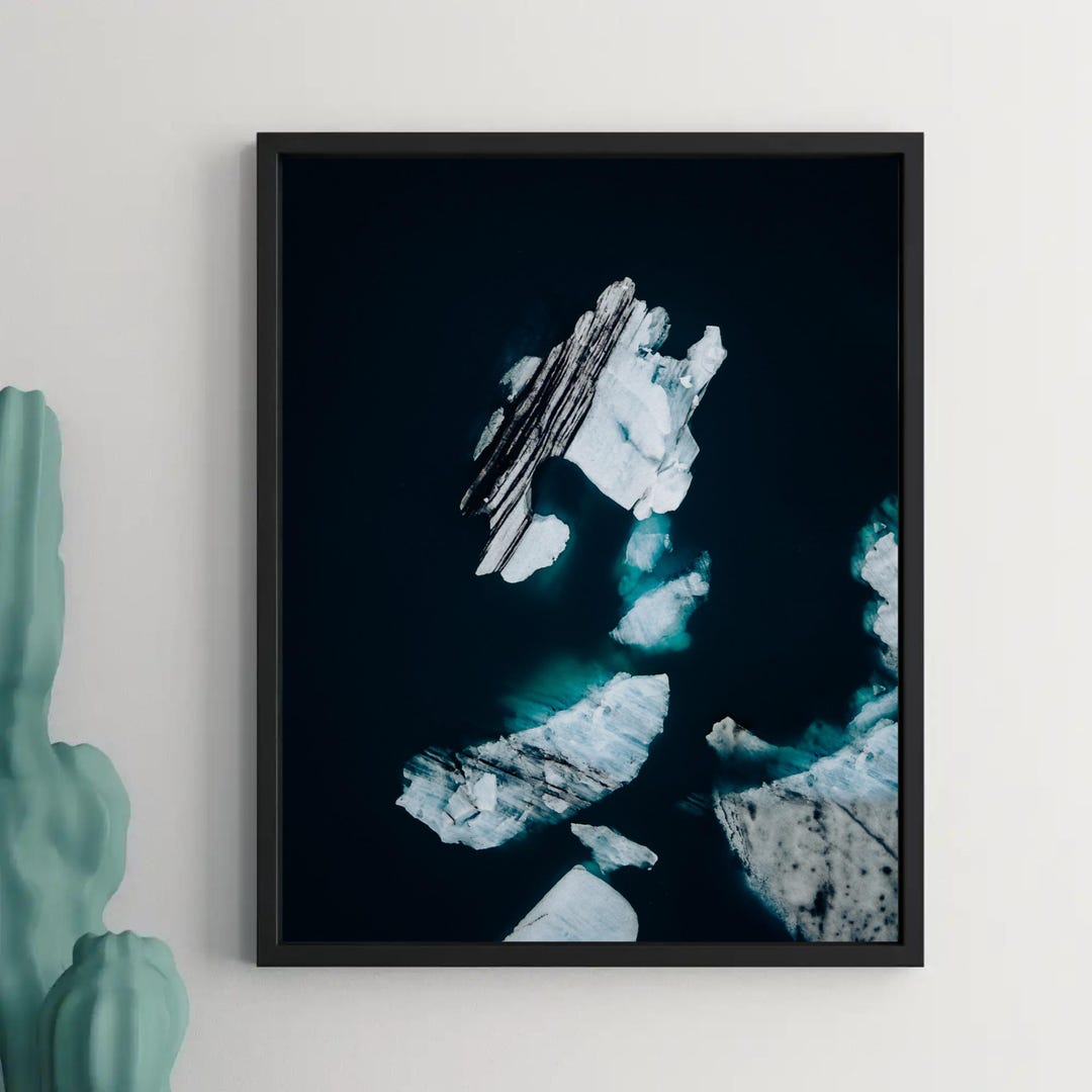 Icebergs Iceland Print Icebergs Abstract Poster Icebergs Print Iceland ...
