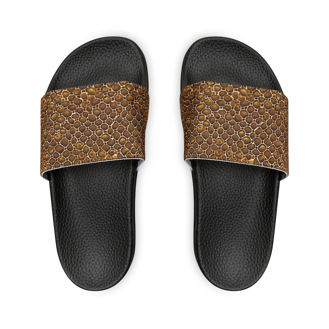 Honeycomb Slides for Men Bee Comb Design Flip Flops Gift for - Etsy