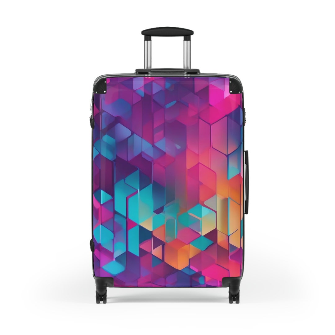 Suitcase Festive Etsy Finds Colorful Travel Bag - Etsy