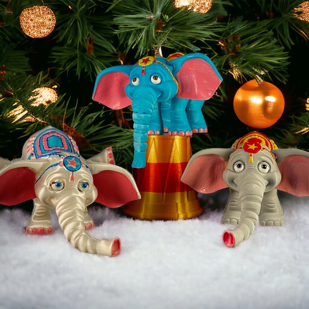 Elephant, Hand Painted, Circus Elephant, Desk Toy Elephant,high ...