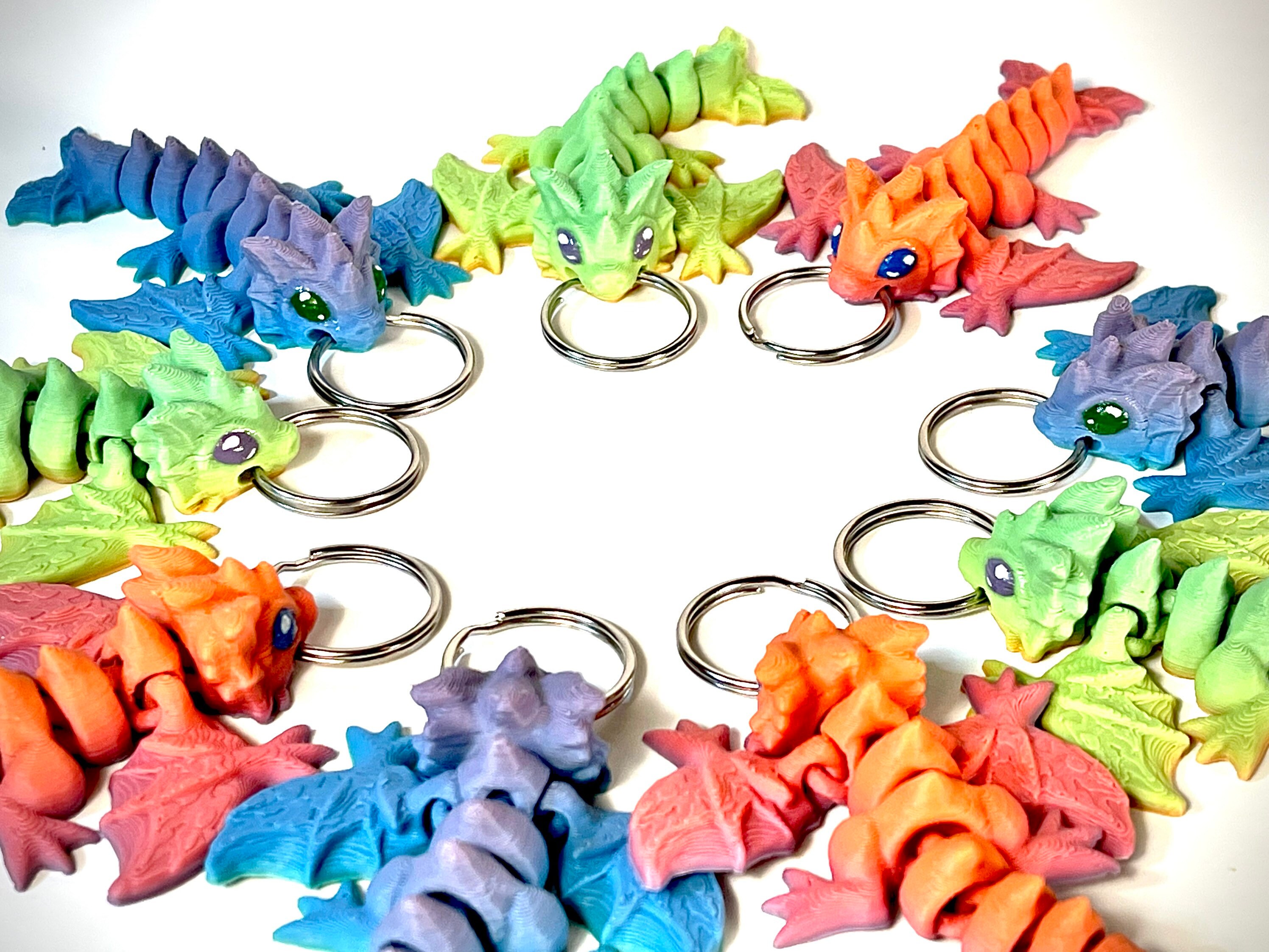 Baby Dragons Wyvern Keychain Dragon Fidget Articulated Keychain Easter ...