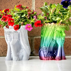 Woman Head Planter Flora Flower Pot Woman Succulent Plante/plant Lover ...