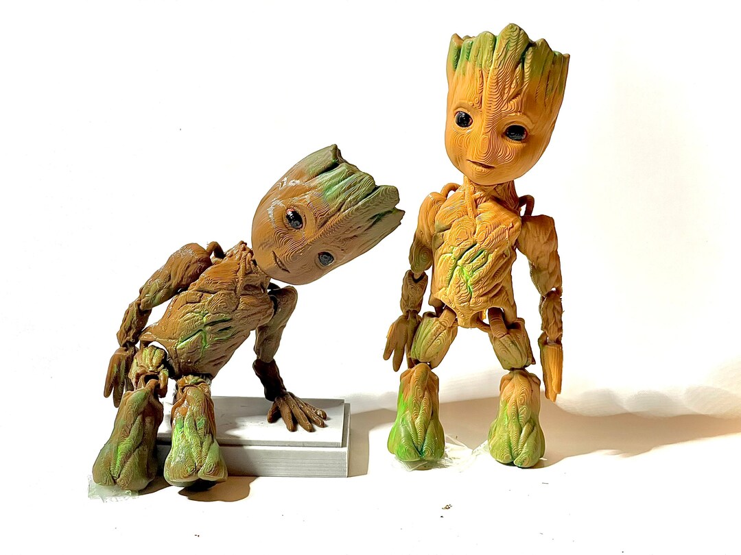 Baby Groot 3D Printed Toy - Perfect Gift Fidget Toy- Hand Painted ...