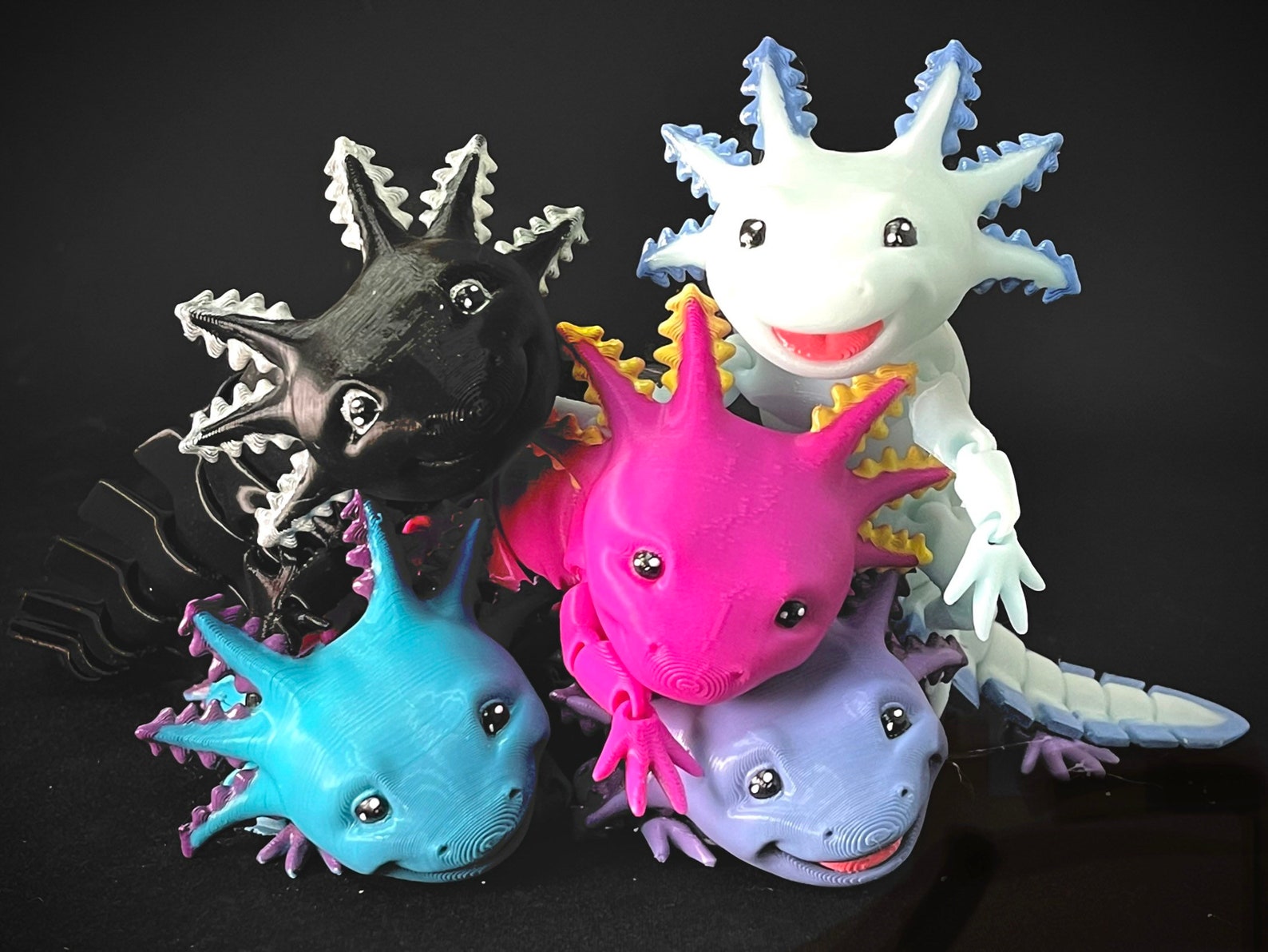 Axolotl Fidget Sensory Cute Happy Axolotl Articulated - Etsy