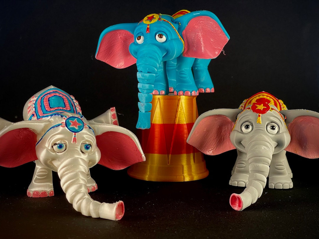 Elephant Hand Painted Circus Elephant Desk Toy - Etsy