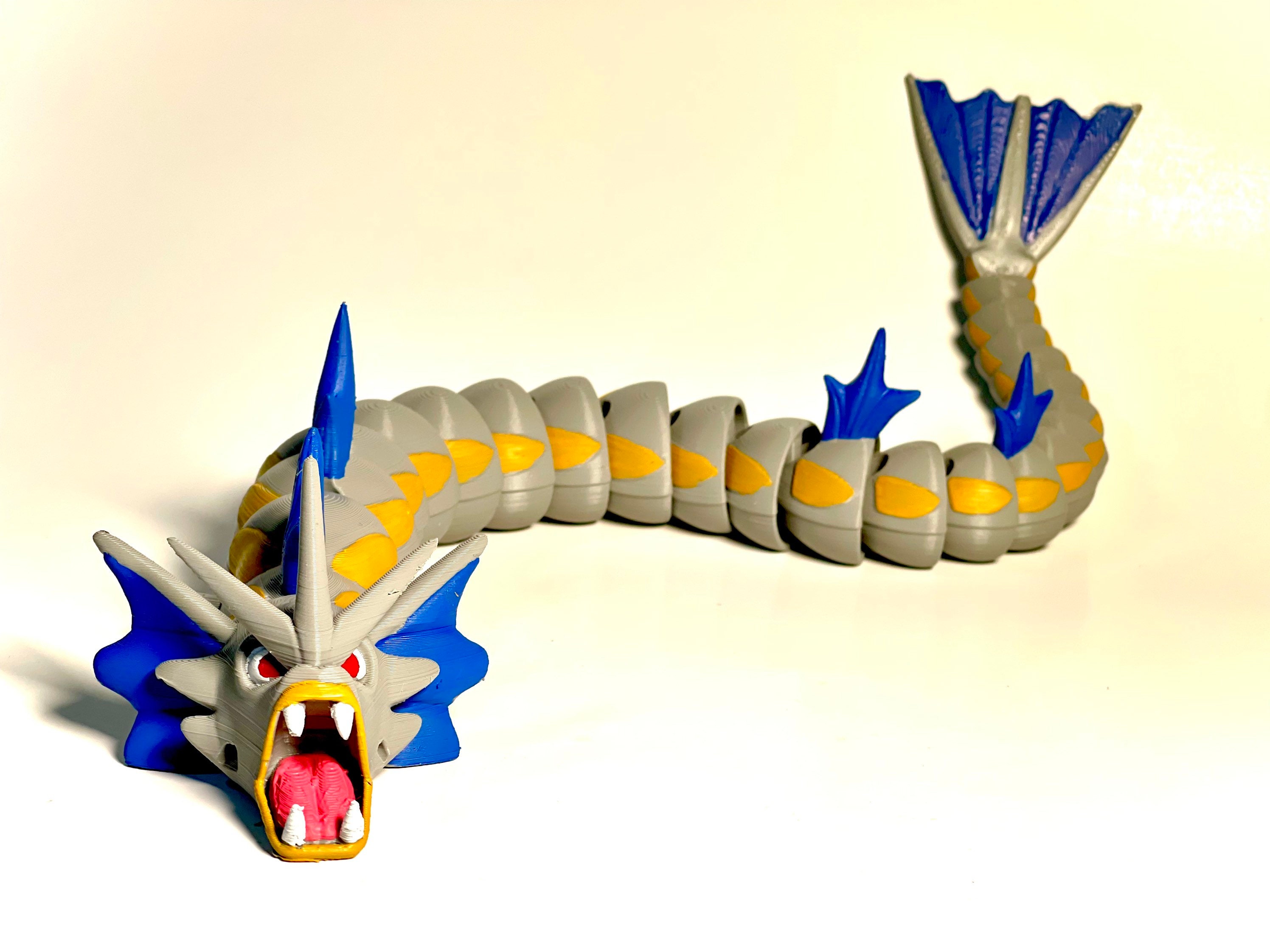 Articulated/flexible Gyarados Fan Art 16 Inches Hand Painted - Etsy