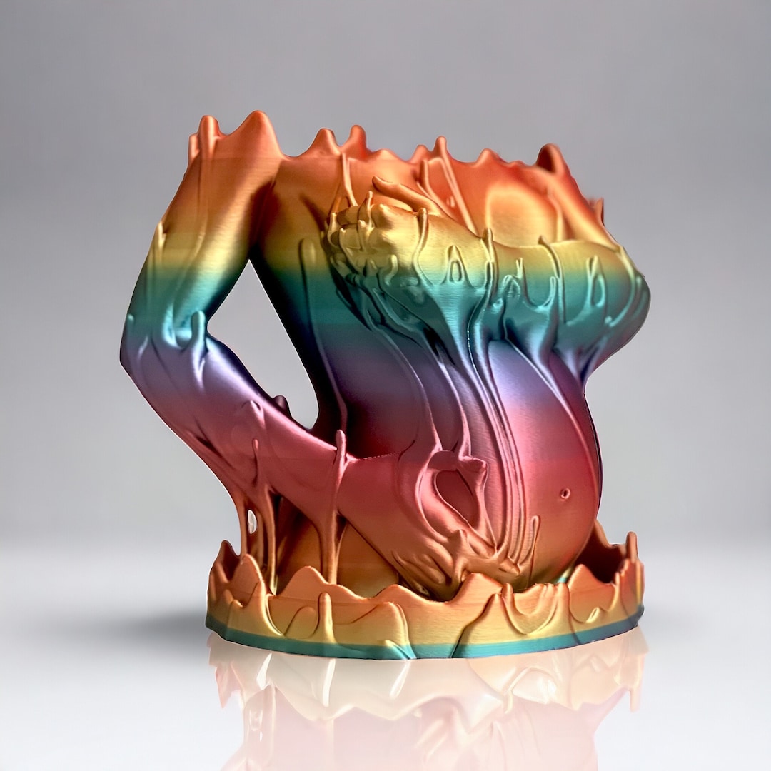 Woman Melted Body Planter Pot Vase , Artistic Pregnant Figure Vase ...