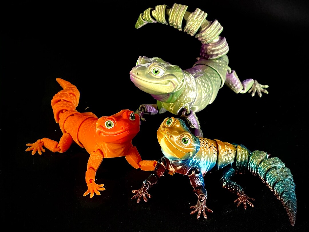Leopard Gecko, 3D Printing Articulated Fidget Toy Cute Lizard Flexi ...
