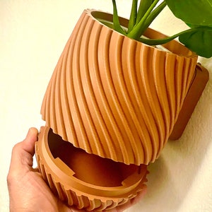 Wall Planter Pot: Modern Succulent Planter With Hidden Drip Tray - Etsy