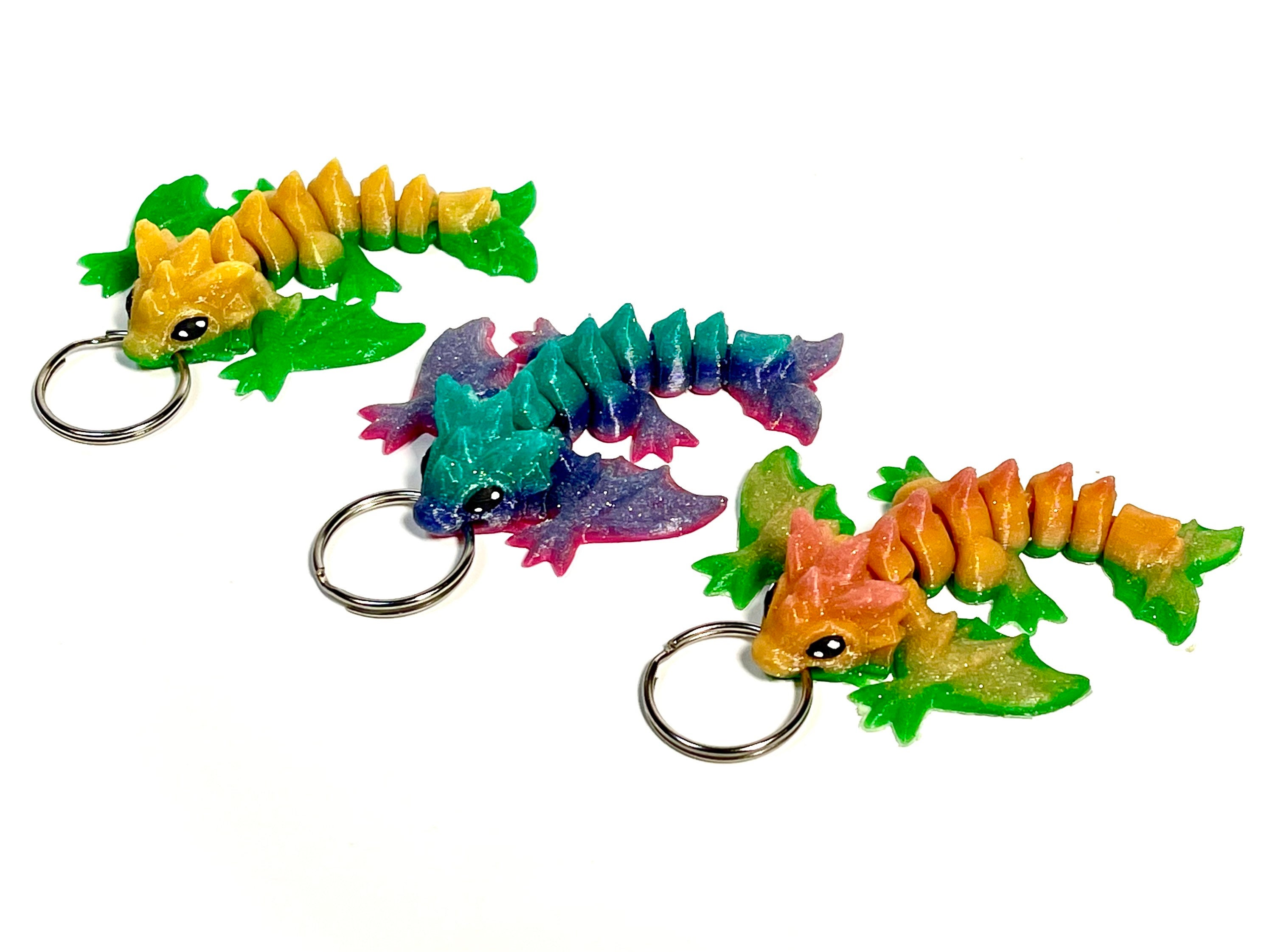Baby Dragons Wyvern Keychain Dragon Fidget Articulated Keychain Easter ...
