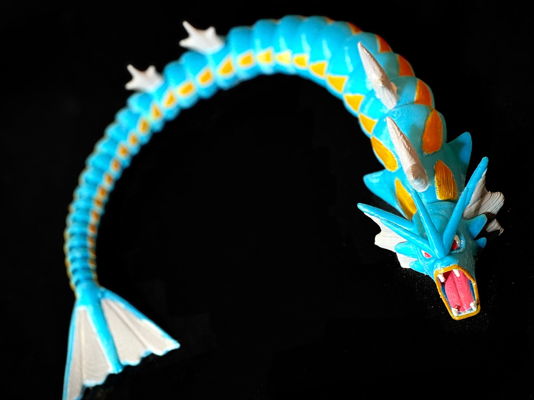 Articulated/flexible Gyarados Fan Art 16 Inches Hand Painted - Etsy