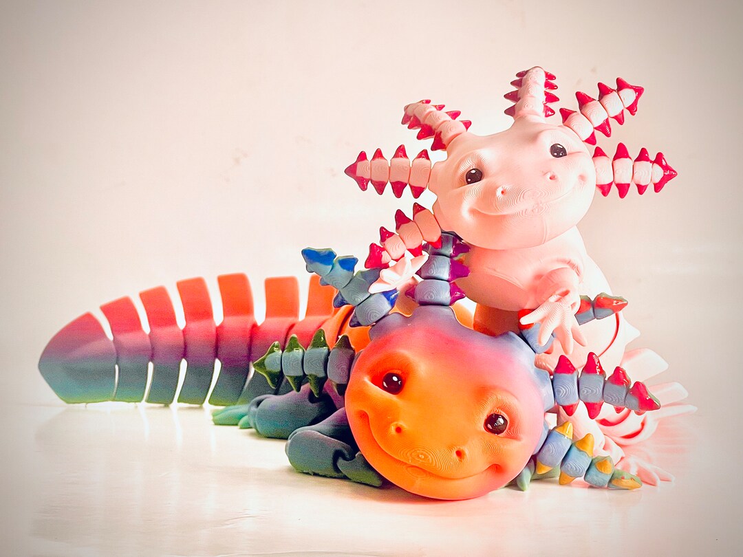 Axolotl Fidget Sensory Cute Happy Axolotl Articulated - Etsy