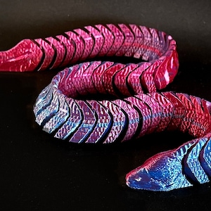 Large Articulated Eel: 23" 3D Printed Flexi Fidget Toy - Etsy