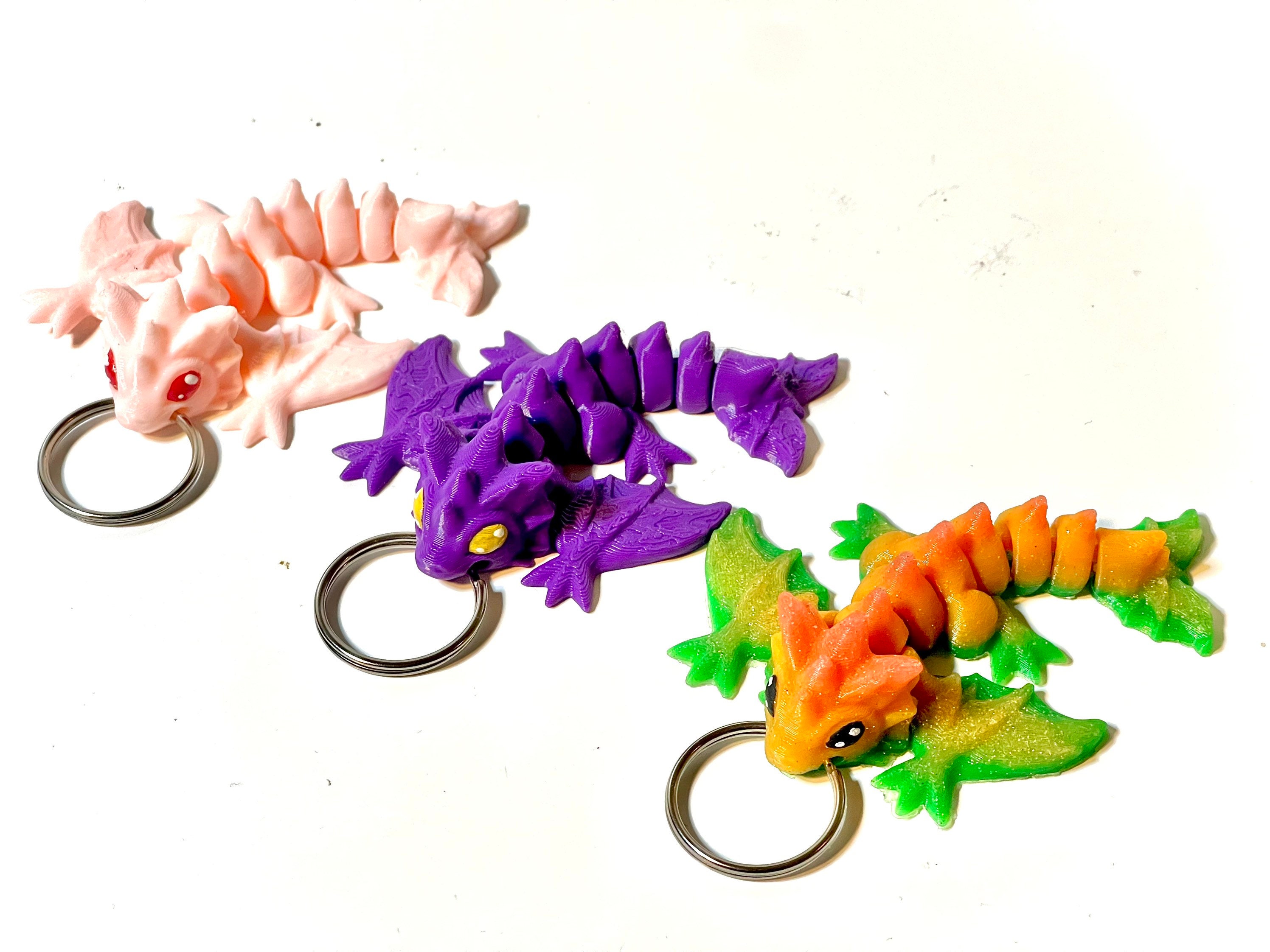 Baby Dragons Wyvern Keychain Dragon Fidget Articulated Keychain Easter ...
