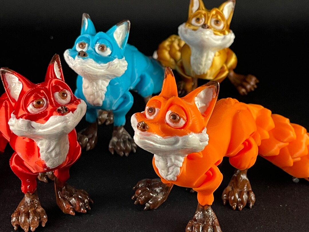 Fox, Articulated Flexi Fox, Desk Toy Fox, high Definition Fidget Toy ...