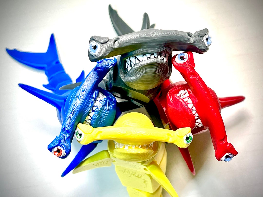 3D Printed Articulating Flexible Shark Sensory Toy Gadget - Etsy Sweden