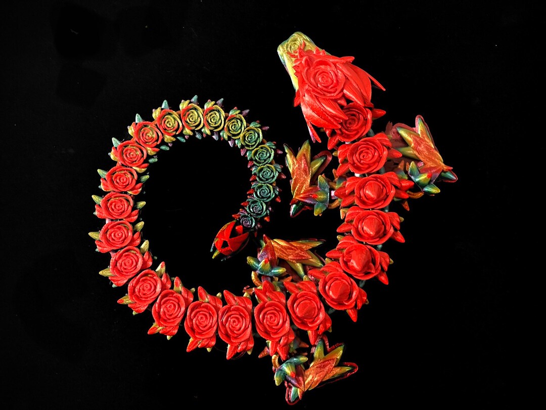 Articulated Rose Dragon Fidget Toy: Stress Relief Desk Toy - Etsy