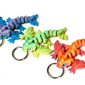 Baby Dragons Wyvern Keychain Dragon Fidget Articulated Keychain Easter ...