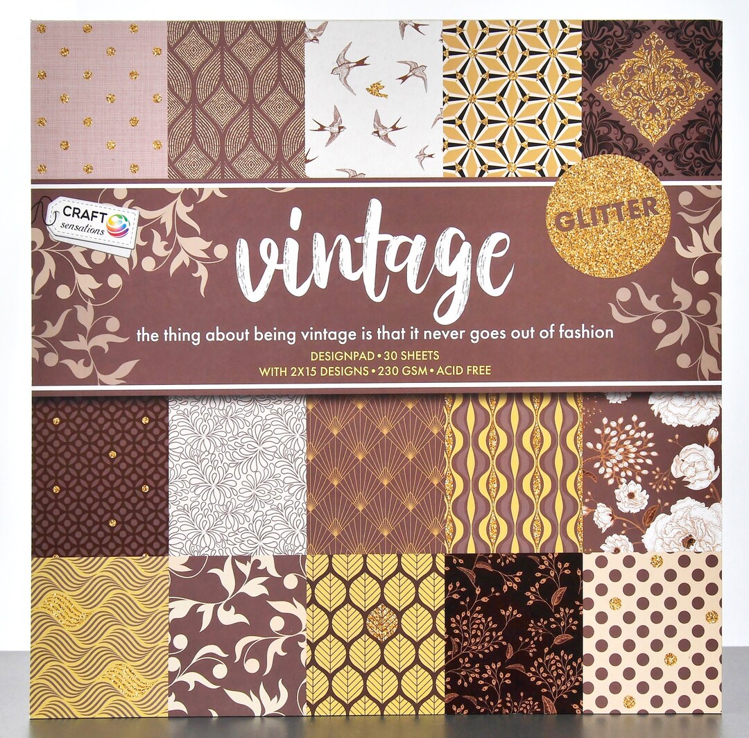 Vintage Designpad 30 Sheets 2x15 Designs CRAFT Sensations - Etsy