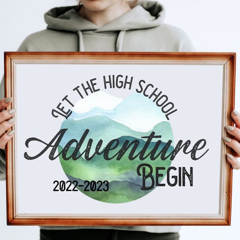 First Day of High School Sign, First Day of Freshman Year Sign ...