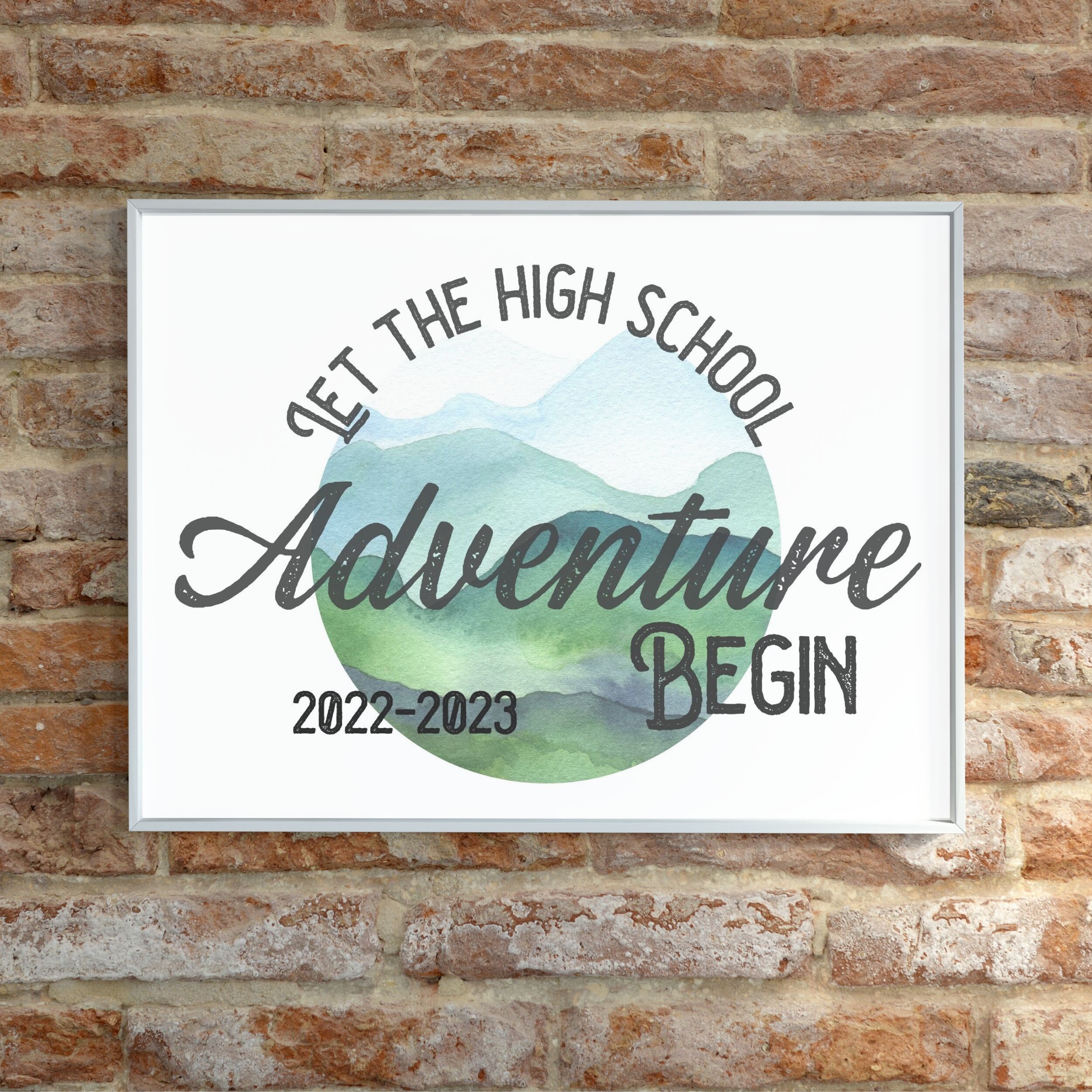 First Day of High School Sign, First Day of Freshman Year Sign ...