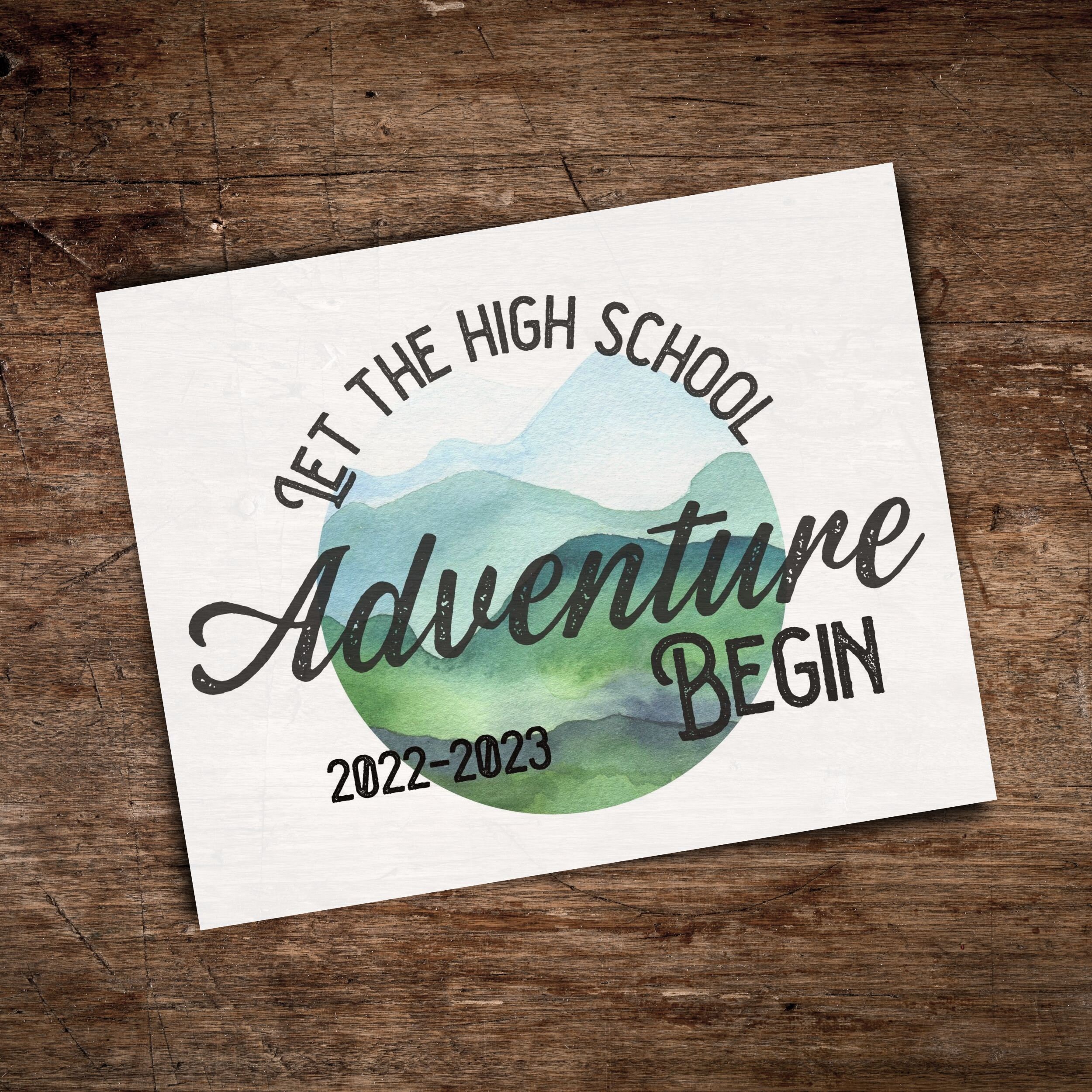 First Day of High School Sign, First Day of Freshman Year Sign ...