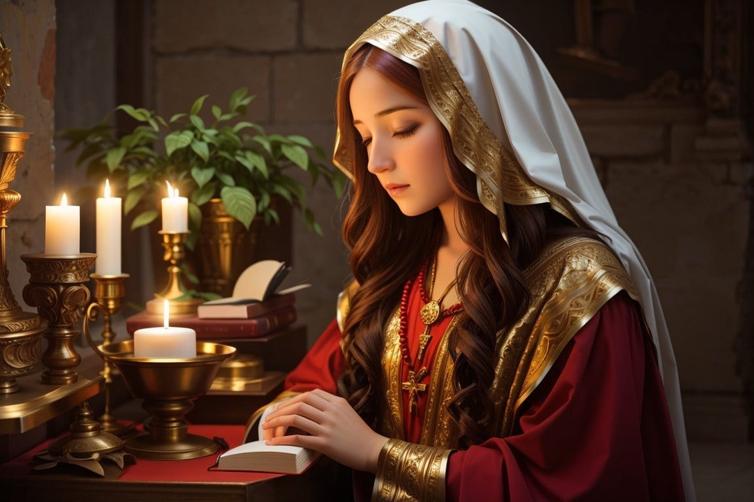 4 X Ai Art Images of Mary Magdalene Praying| AI Art| Mary Magdalene ...