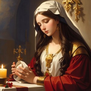 4 X Ai Art Images of Mary Magdalene Praying| AI Art| Mary Magdalene ...