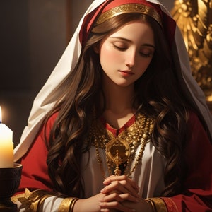4 X Ai Art Images of Mary Magdalene Praying| AI Art| Mary Magdalene ...