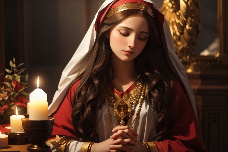 4 X Ai Art Images of Mary Magdalene Praying| AI Art| Mary Magdalene ...