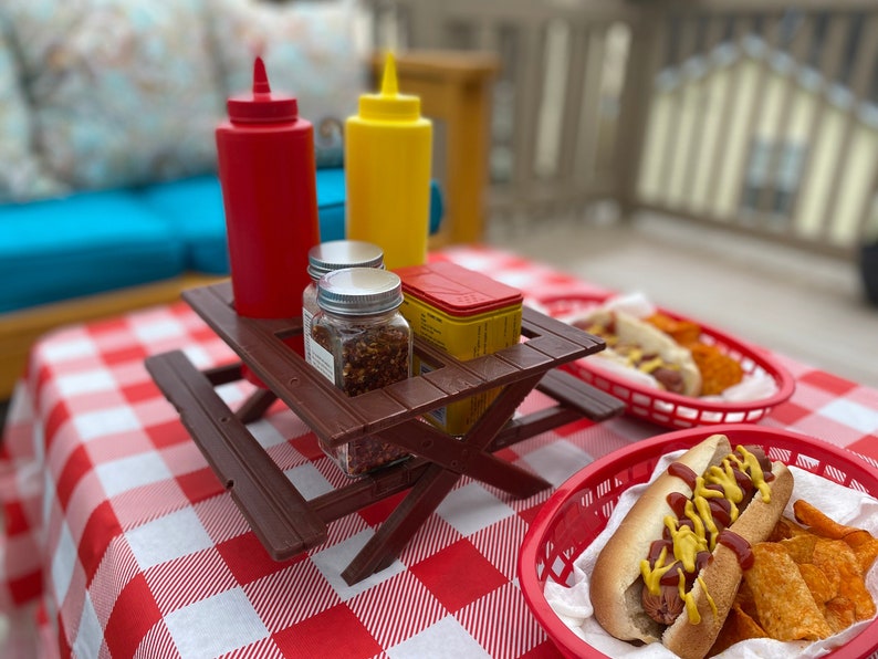 Picnic Table Condiment Holder 3D Printed PLA - Etsy