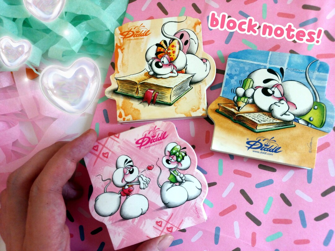 Diddl Block Notes Diddl Note Pad Diddl Notebook Vintage Stationery ...