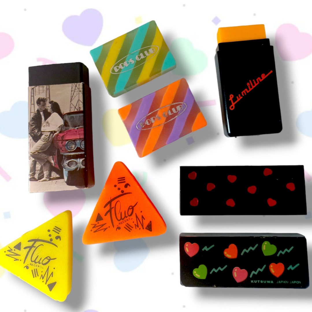 80s Vintage Eraser Kutsuwa Eraser With Case Prince Lumiline Pops Club ...