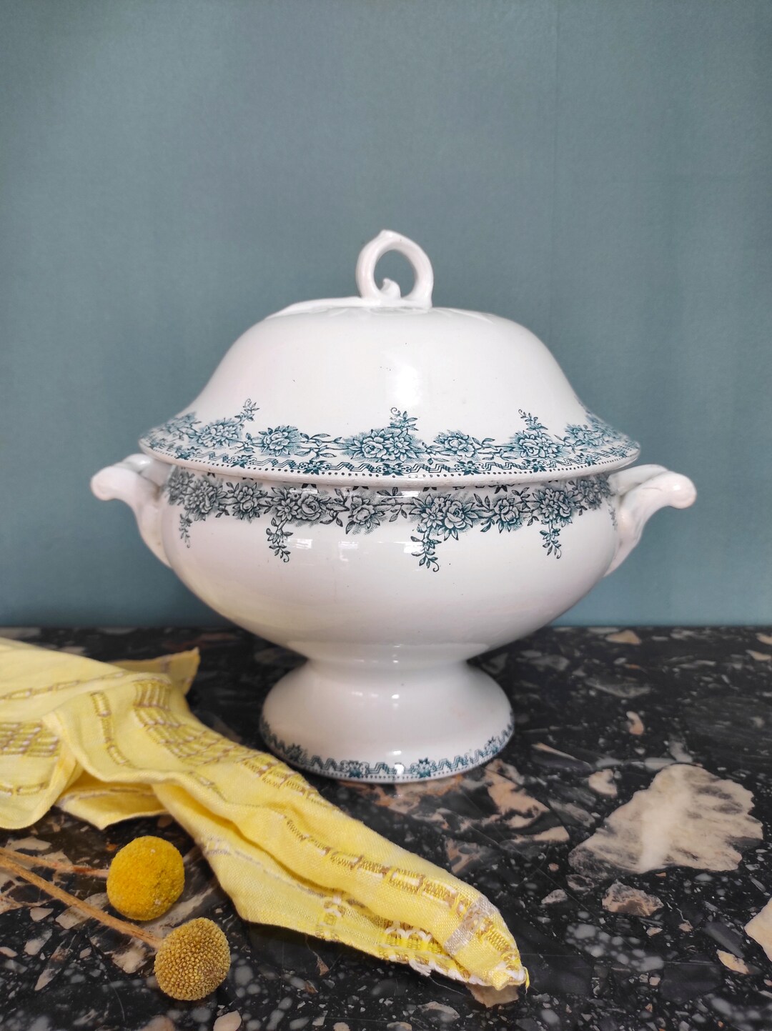 Old Large Tureen in Saint Almond Iron Clay Model - Etsy