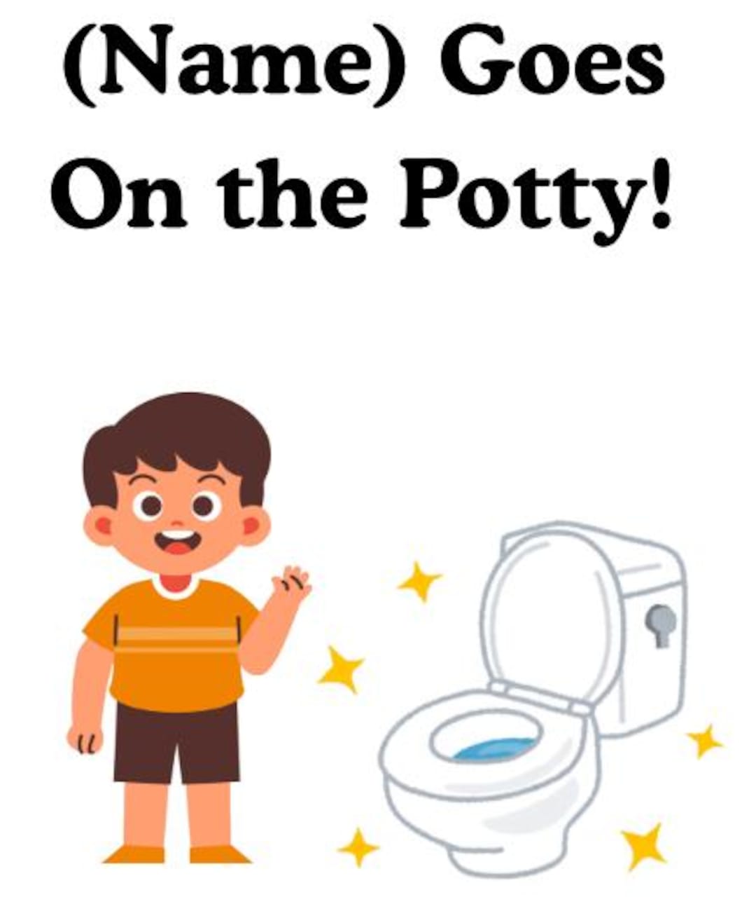 Customized Potty Training Book for Boys (canva Template) - Etsy