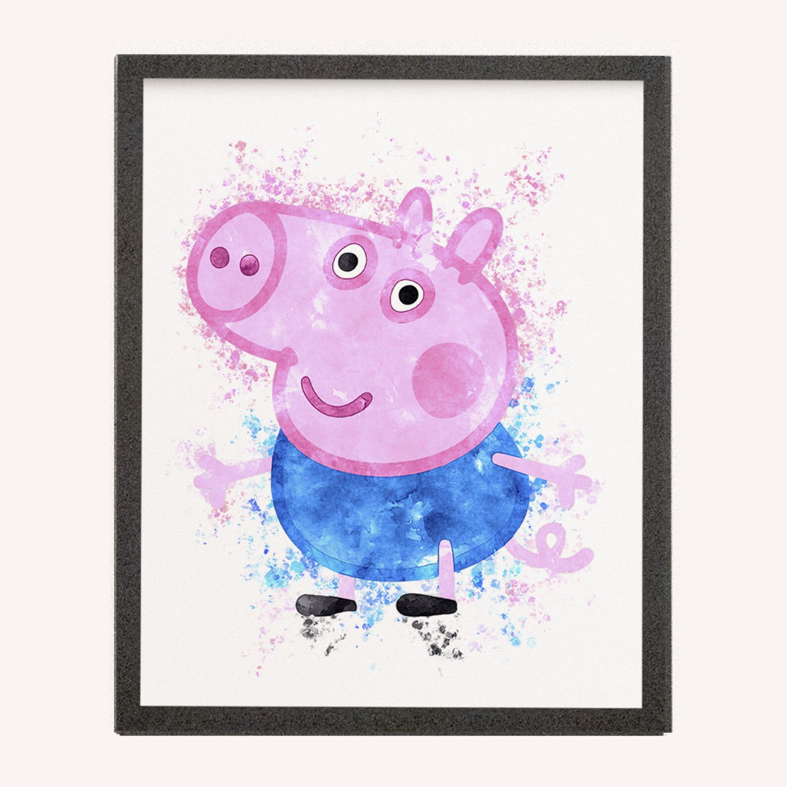Peppa Pig Set of 9 Size Digital Download Png Files, Wall Prints, Peppa ...