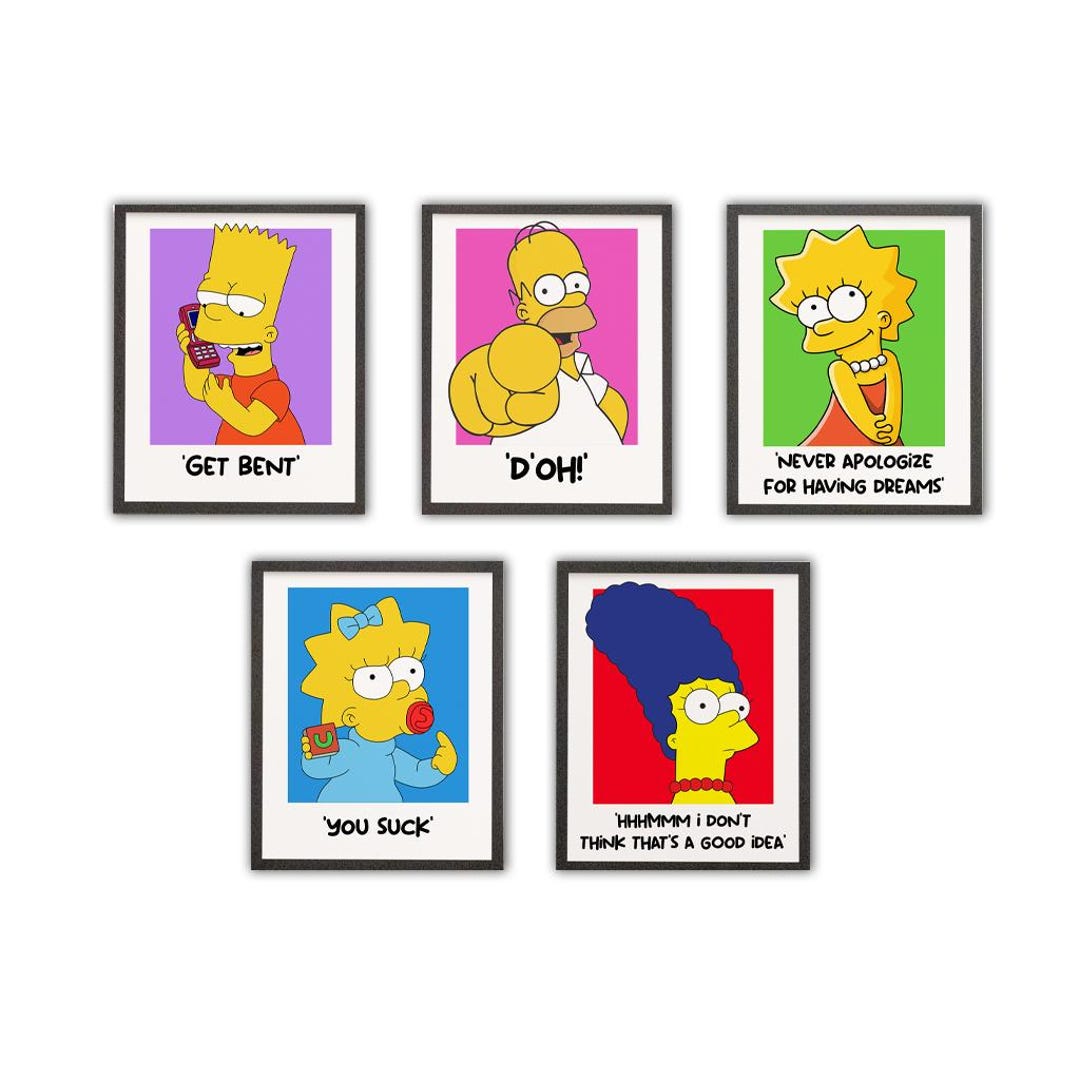 The Simpsons Wall Art the Simpsons Wall Prints A4 Unframed Physical ...