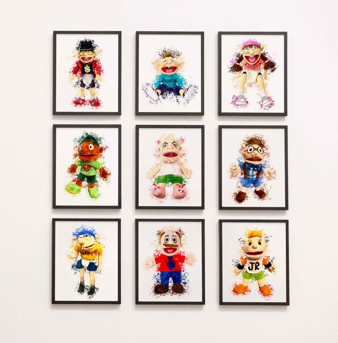 SML Puppet Wall Art Prints Size A4 Unframed Physical Items Wall Posters ...