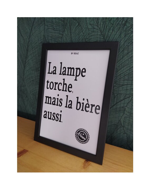 Decorative Table beer Torch: Poster A4 Under Frame - Etsy
