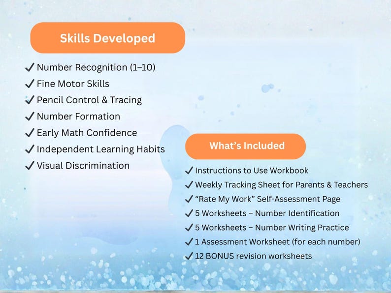 Number Identification & Writing Worksheets Bundle | Preschool Number ...