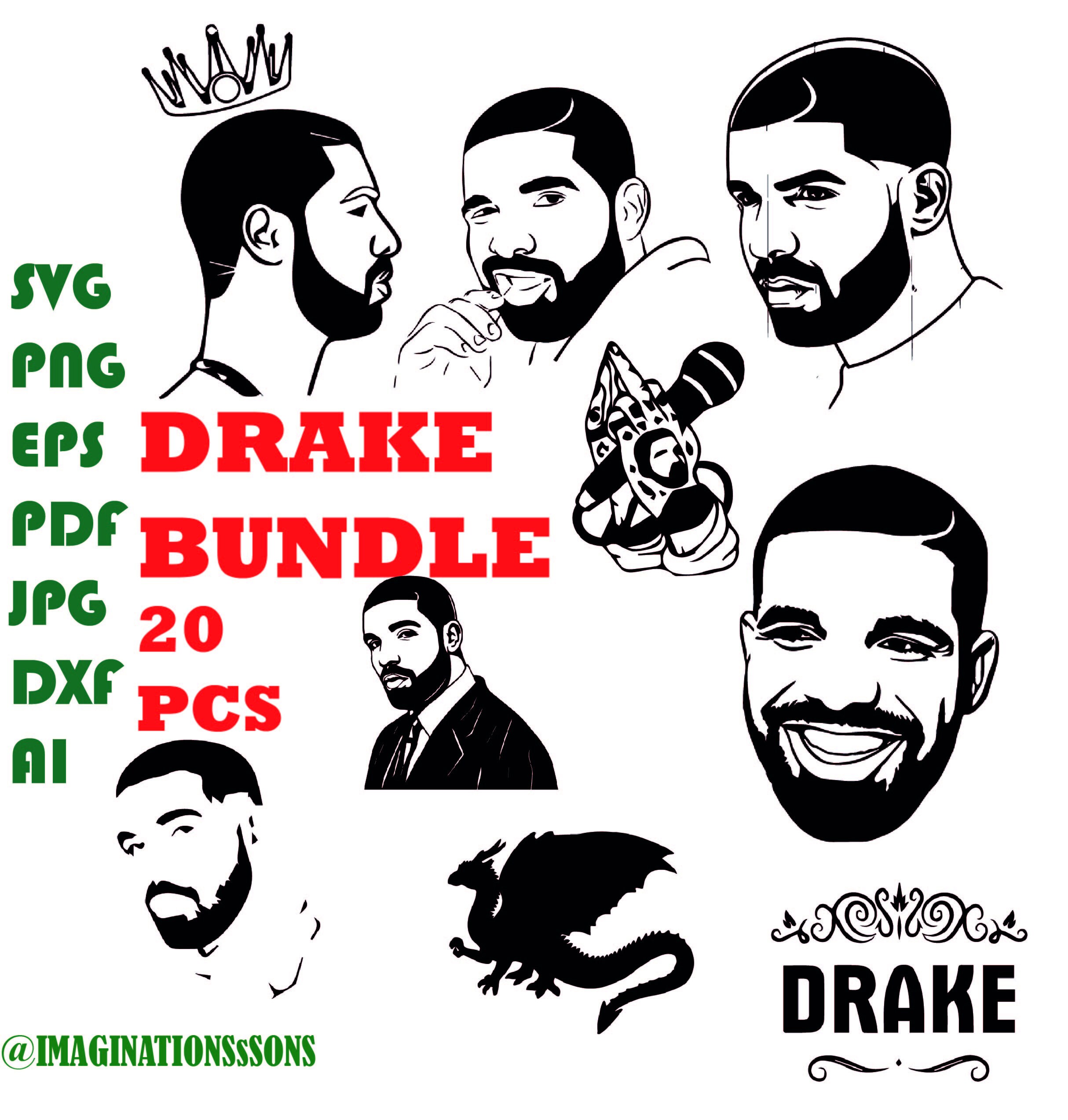 Drake Svg Bundle Drake Stickers Drake Brand & Logo Drake | Etsy