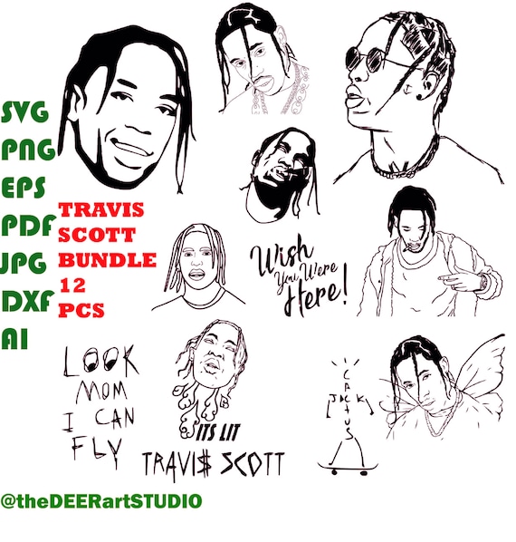 Travis Scott Svg Bundle Travis Scott Stickers Brand & Logo | Etsy Canada