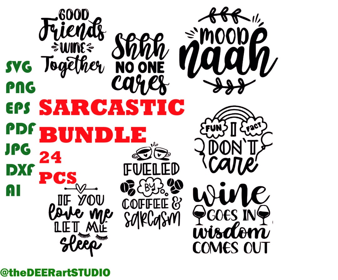 Sarcastic Svg Bundle | Sarcasm Stickers | Brand & Logo | Sarcastic ...