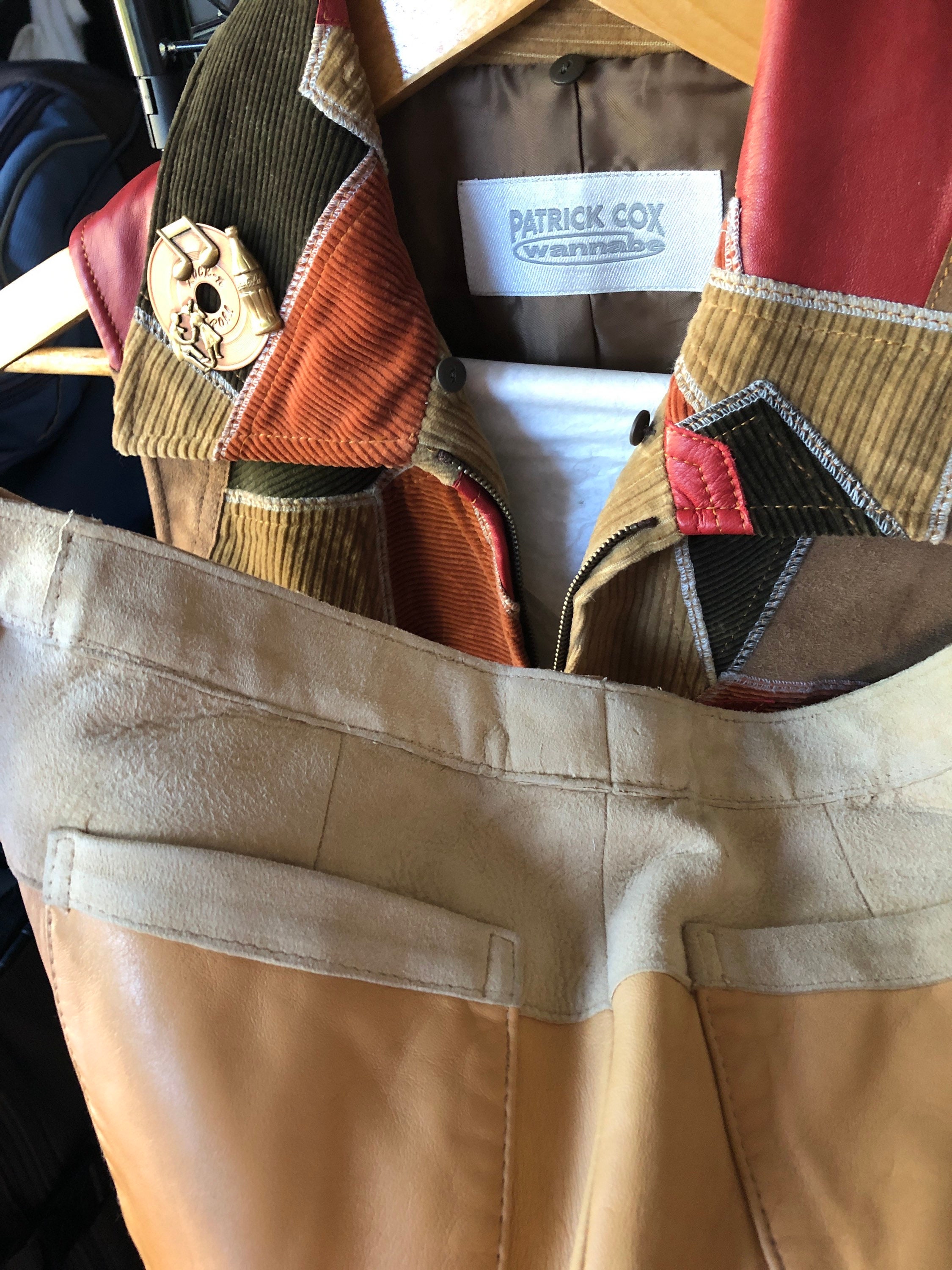 Patrick Cox Vintage Outfit of Patchwork Vest Wannabe, Matching Suede ...